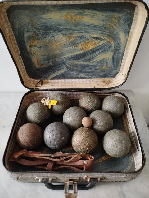 10 BOULES DE Pétanque Anciennes 7cm En Coffret EUR 99,00 - PicClick FR
