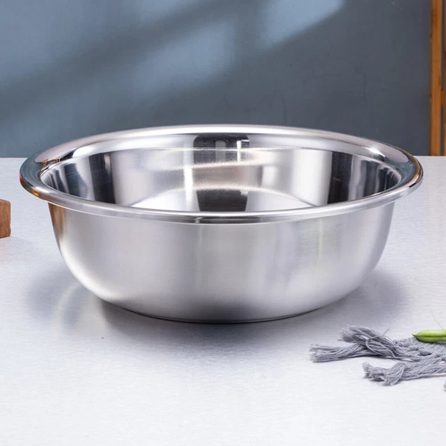 DOUGH KNEADING BOWL Soup Laundry Tub Vegetable Washing Basin Flour Baby ...