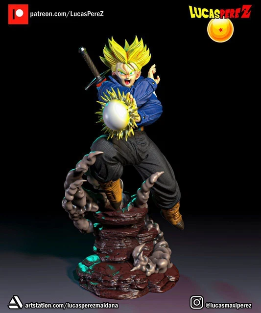 DRAGON BALL TRUNKS ssj statue figure resin 1/10 unpainted EUR 59,00 ...