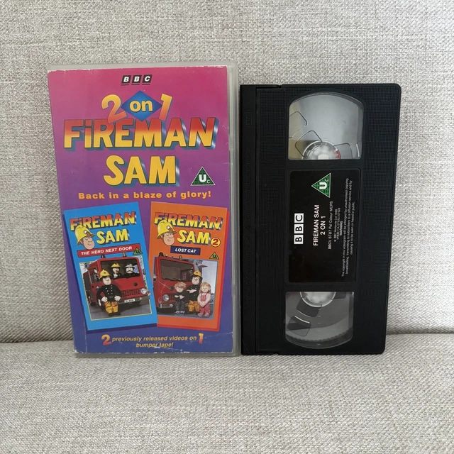FIREMAN SAM 2 On 1 - Bbc Vhs Video - Back In A Blaze Of Glory ...