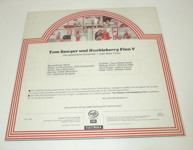 TOM SAWYER & HUCKLEBERRY FINN 70s M-/EX MFP LP Die gestohlene Erbschaft ...
