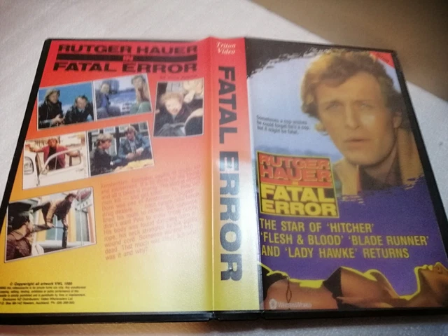 FATAL ERROR - Rutger Hauer (1979) - RARE Australian/NZ 1989 Big Box VHS ...