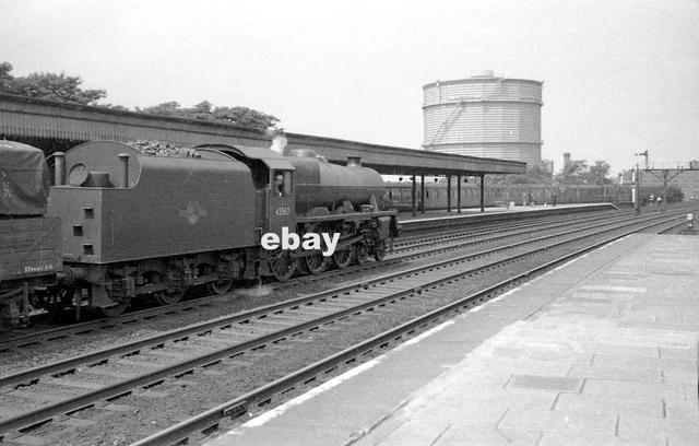 RAILWAY STEAM NEGATIVE Jubilee 45562 Lancaster Castle 1960s + Copyright ...