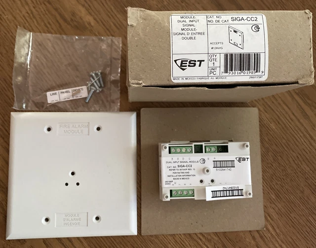 EDWARDS EST SIGA-CC2 Dual Input Signal Module Fire Alarm $38.50 - PicClick