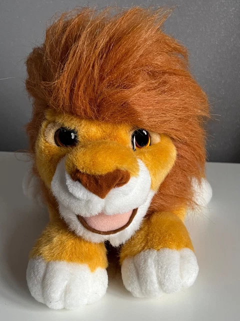THE LION KING Roaring Adult Simba Plush Disney Mattel 1993 Tested Works ...