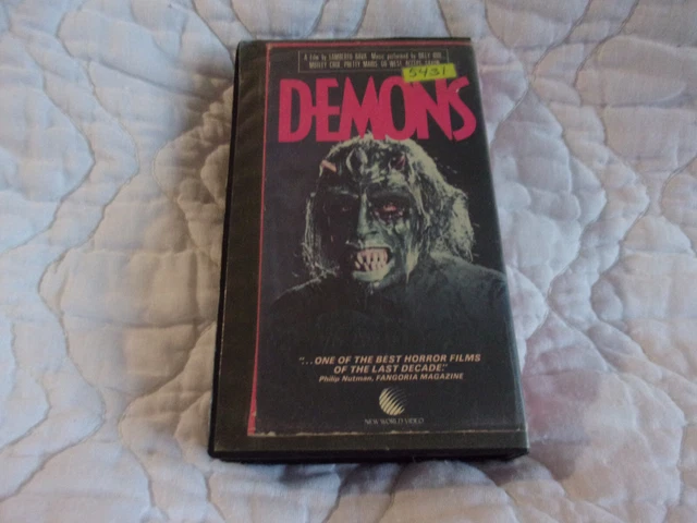 DEMONS VHS NEW World Lamberto Bava 80'S Horror Gore Motley Crue Billy ...