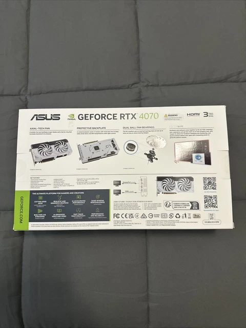 ASUS NVIDIA GEFORCE RTX 4070 Dual OC bianca 12 GB GDDR6X scheda grafica ...