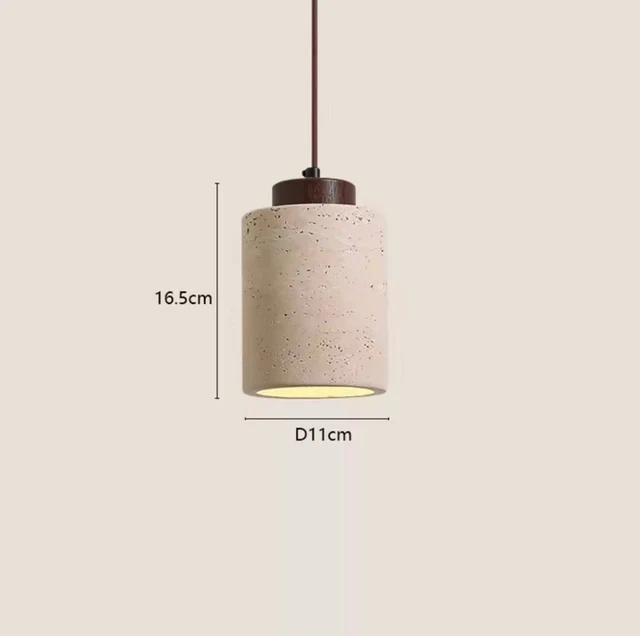 WABI SABI PENDANT Light Yellow Cave Stone Japanese Modern Bedside H16 ...