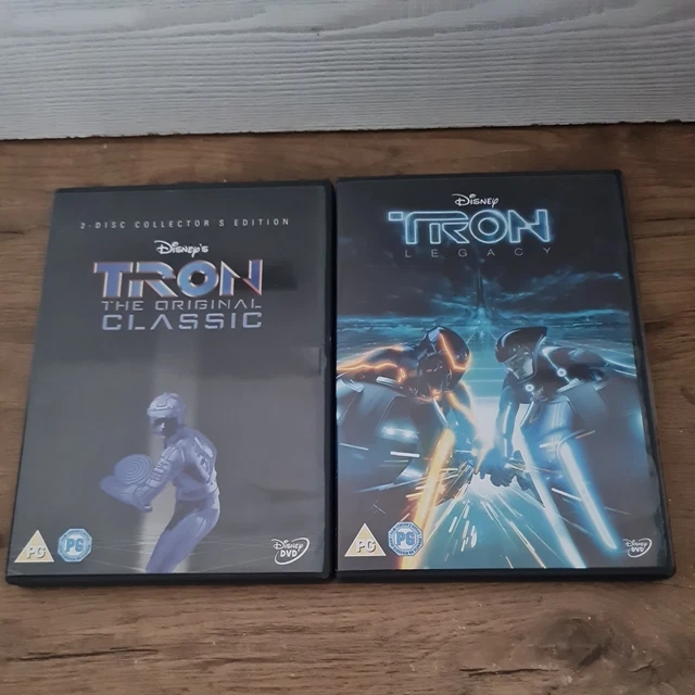 TRON AND TRON Legacy (DVD X2) Disney ORIGINAL CLASSIC [Region 2] [UK] £ ...