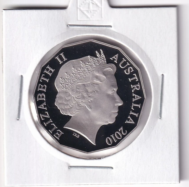 AUSTRALIA PROOF: 2010 50 Cent Coin In 2X2 Holder.. ... .. EUR 36,86 ...