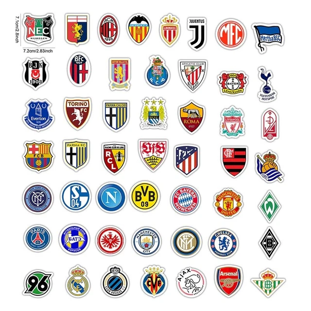 ADESIVO STEMMA SQUADRE calcio club logo football league team soccer ...