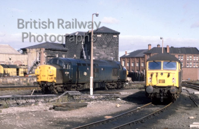35MM SLIDE BR British Railways Diesel Loco 37007 & 56034 at Gateshead ...