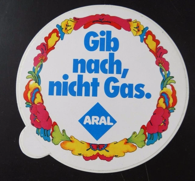 PROMOTIONAL STICKERS ARAL Gib After Not Gas 80er Classic Car Station ...