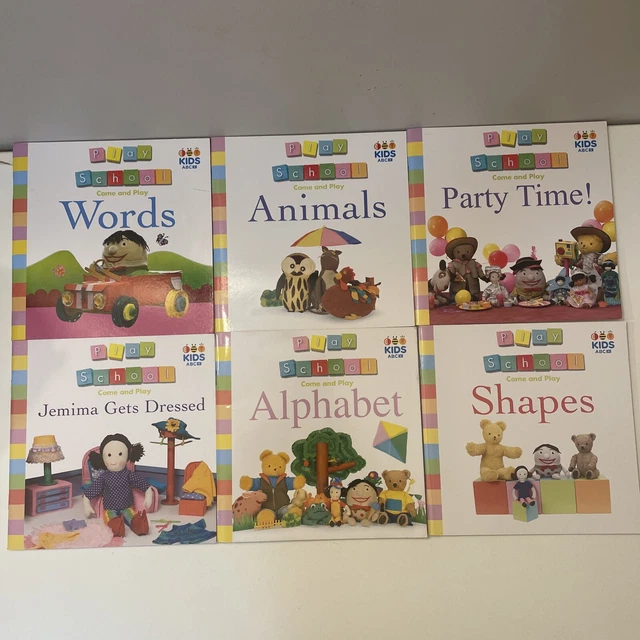 PLAY SCHOOL ABC Kids Books Lot X 6, Words, Animals, Party Time ...