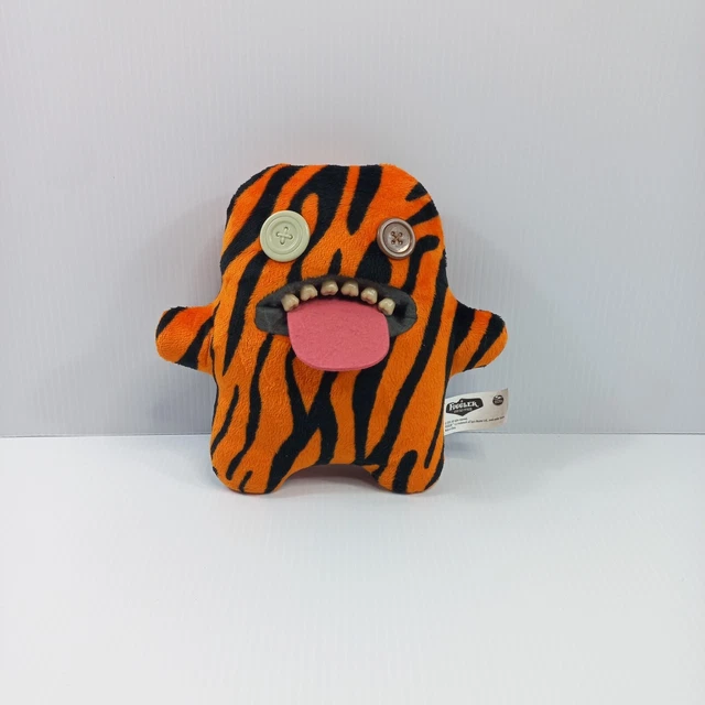FUGGLER FUNNY UGLY Monster Orange and Black Tiger Print Monster Plush ...