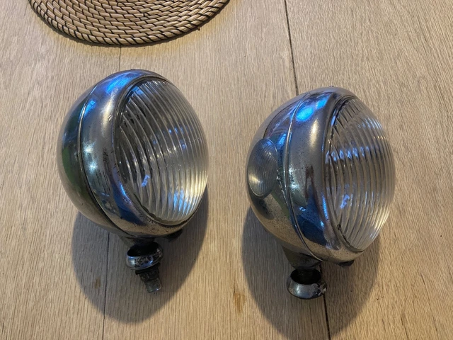 LUCAS KING OF the Road FT57 vintage headlamps prewar FT 57 headlights £ ...