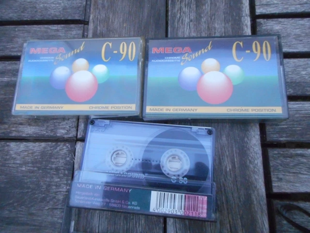 CASSETTE MEGA SOUND C-90 cassettes 3 x cassettes audio EUR 10,00 ...