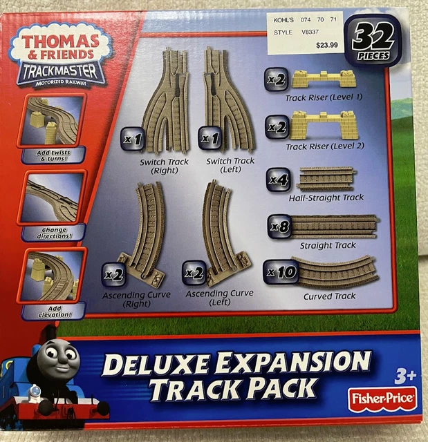 THOMAS AND FRIENDS Trackmaster Deluxe Expansion Track Pack - 32 Pcs ...