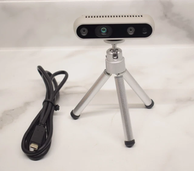 INTEL REALSENSE DEPTH Camera D435 Silver w/USB C Cable & Silver Stand ...