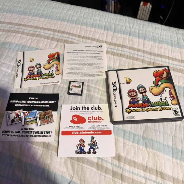 MARIO & LUIGI Bowser's Inside Story Nintendo DS Game Authentic Tested ...
