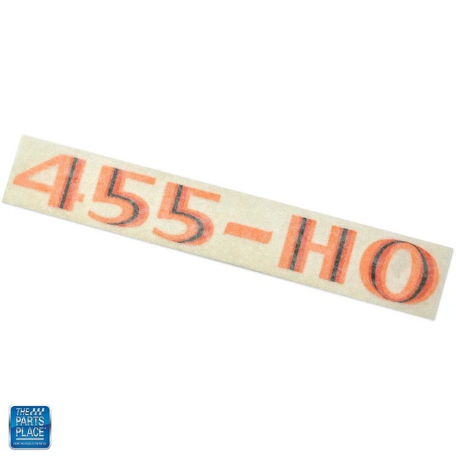 1975 FIREBIRD TRANS Am "455-HO" Hood Scoop Decal Light Orange Dark ...