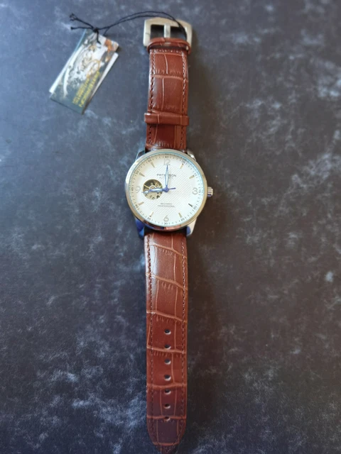 PATERSON AUTOMATIC WATCH, Miami Collection, Brown leather strap, New £ ...