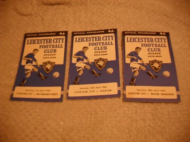 15 X LEICESTER City Programmes Season 1959-1960 lot collection 59-60 £3 ...