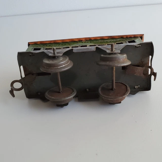 MARX THE JOY Line Observation Train Coach Car 357 Prewar Green Orange ...