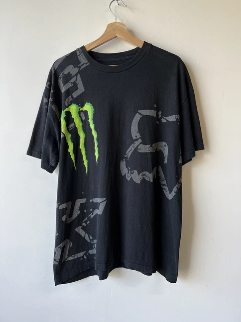 FOX RACING MONSTER Energy Collab T-Shirt Men's Size XL Ricky Carmichael ...