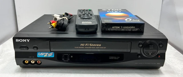 SONY VIDEO CASSETTE Recorder SLV-N55 Hi-Fi VHS VCR Flash Rewind With ...