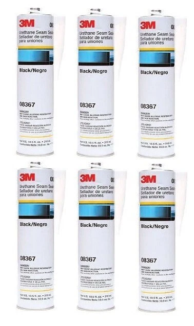 3M 08367 URETHANE Seam Sealer Black Automotive RV Joint 310mL (6 Pack ...