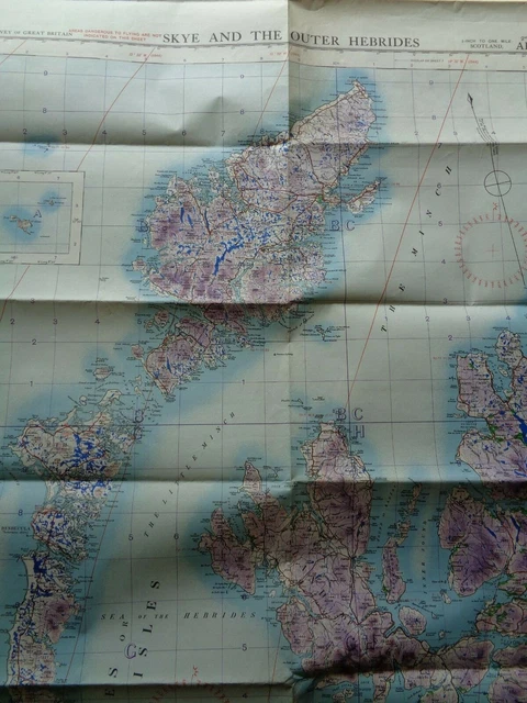 WW2 (1944) RAF "ARMY / AIR" Map of Scotland - "SKYE & THE OUTER ...