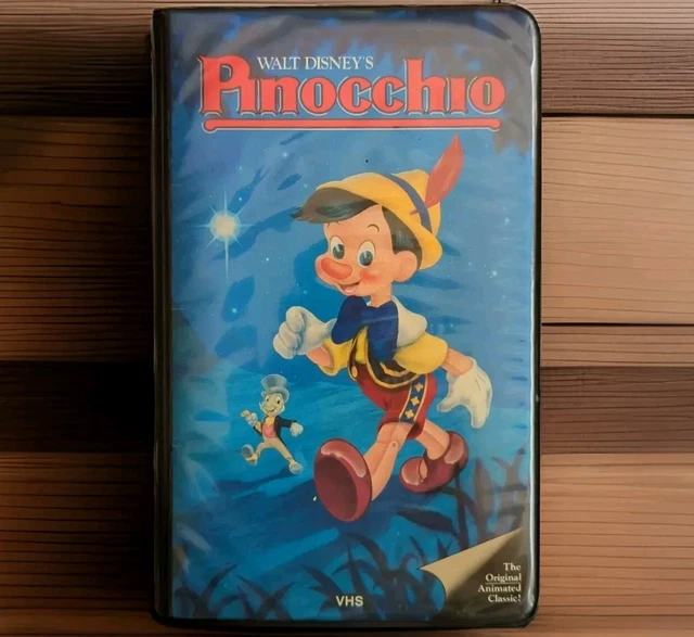 WALT DISNEY’S PINOCCHIO (VHS, 1985) - First Edition Rare Black Case £31 ...