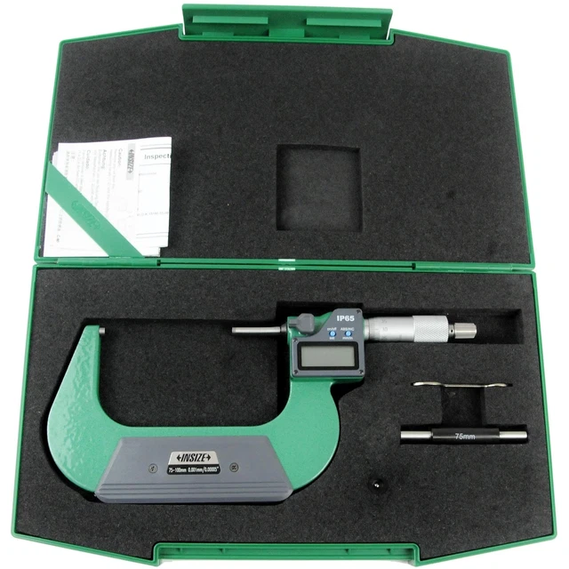 INSIZE IP65 DIGITAL Outside Micrometer 75-100mm / 4-5"Range Series 3101 ...