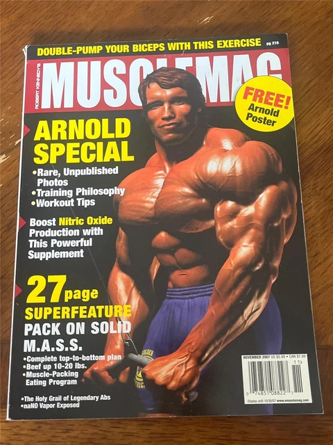 MUSCLEMAG BODYBUILDING MUSCLE magazine ARNOLD SCHWARZENEGGER 11-07 ...