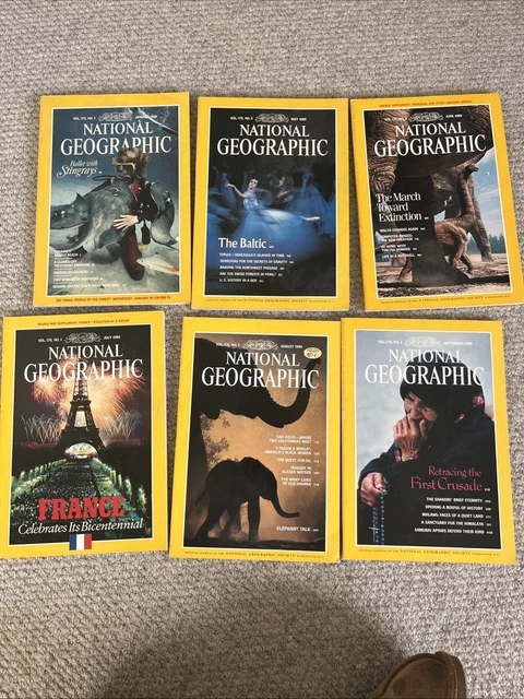 NATIONAL GEOGRAPHIC VINTAGE Magazines Bundle 1989 £4.38 - PicClick UK