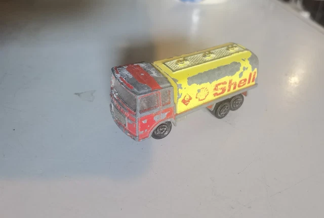 VOITURE MINIATURE MAJORETTE camion citerne shell 1/100 saviem ancien ...