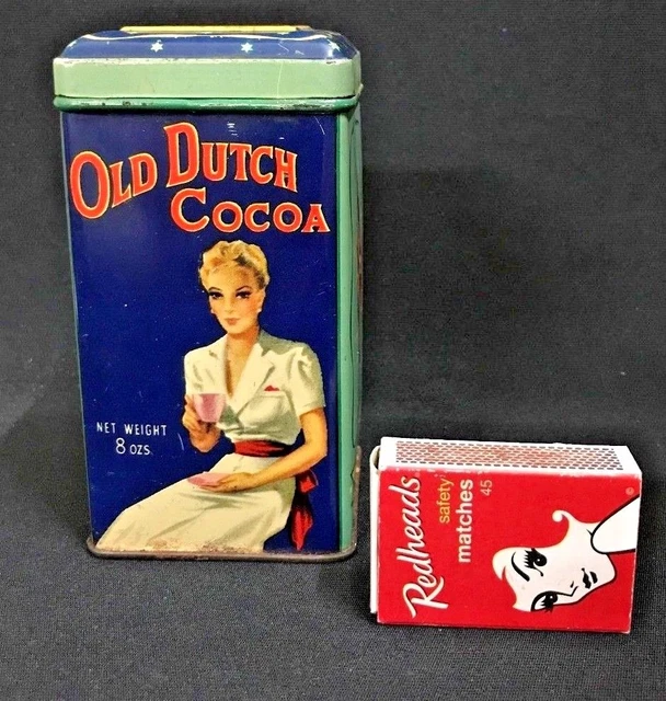 1950'S OLD DUTCH Cocoa 8 Oz Tin Hoadley's Chocolates Ltd Aust Dominion ...