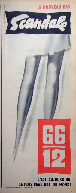 PUBLICITÉ NOUVEAU BAS Scandale 66/12 Le Plus Beau Bas Du Monde EUR 3,00 ...