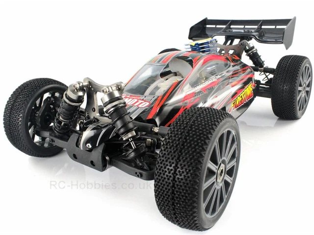 HIMOTO RACING FIRESTORM RC Nitro Buggy 1/8 Scale 4WD 2.4G N8XB - Red £ ...