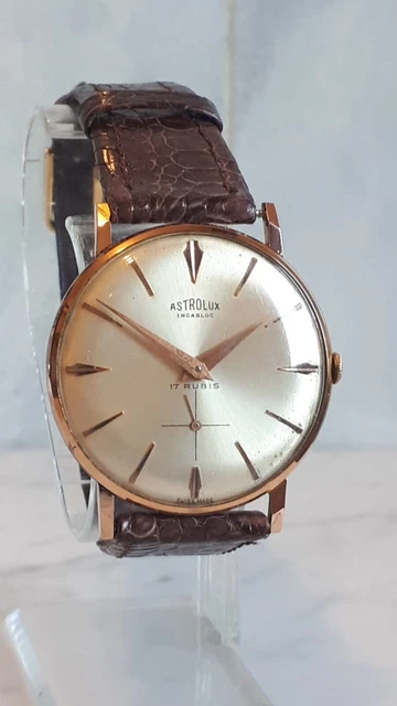 OROLOGIO VINTAGE ASTROLUX Incabloc 17 Rubis-Anni'60-Manuale-GoldPlated ...