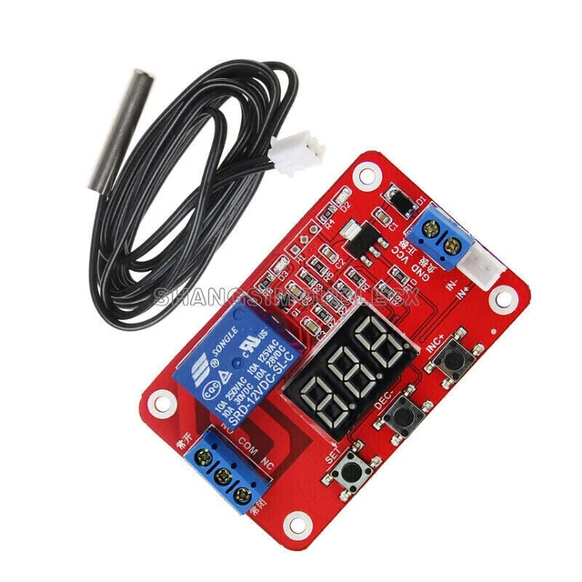 DC 12V RELAY Switch Control Digital Temperature Display Module Sensor ...