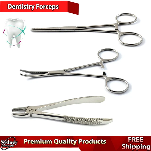 DENTAL HEMOSTATIC FORCEPS Locking Pliers & Tooth Extraction Extracting ...