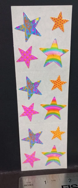 VINTAGE STICKERS SANDYLION Pearly Stars Sticker Strip Mods VTG 90s ⭐ ...