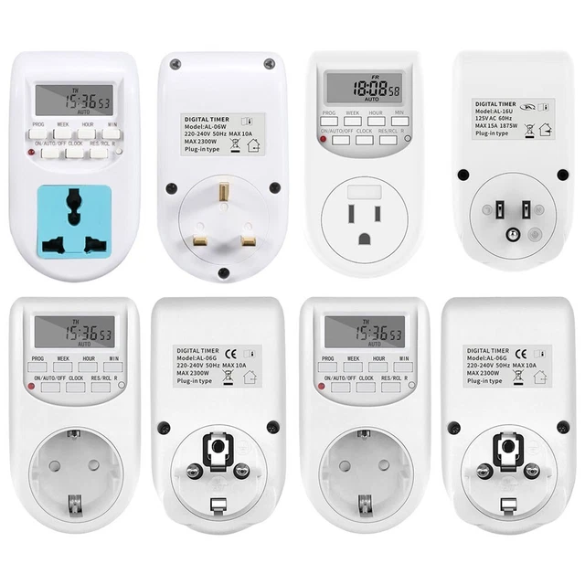 Socket Timer Plug Switch Compatibility Controlling Led Indicator