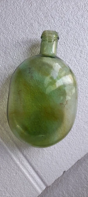 ORIGINAL WW1/WW2 ERA period German or Russian Glass Flask from Eastern ...