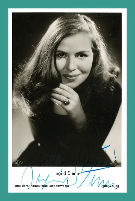 INGRID STENN | Schauspielerin | Original-Autogramm auf Rüdel ...