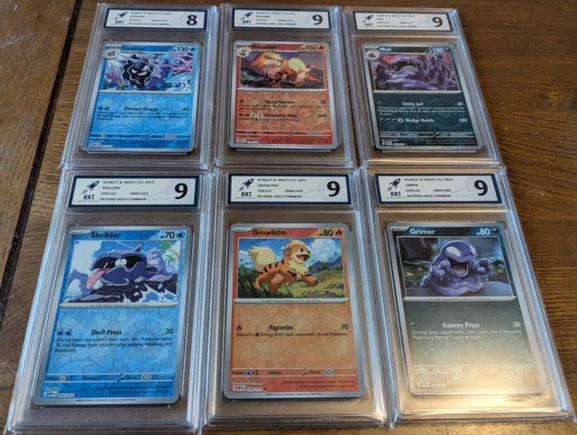 RKT GRADING POKEMON Evolution Reverse Holo Card Bundle X6 Cards S&V 151 ...