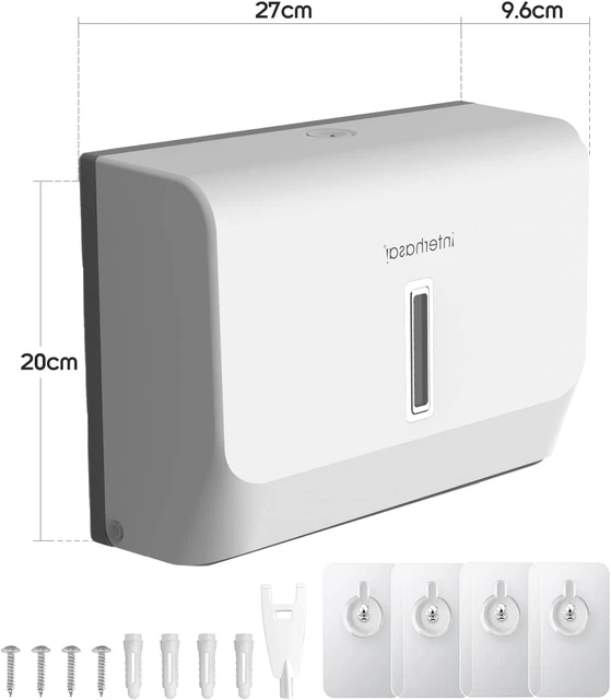 INTERHASA! PAPER TOWEL Dispenser Wall Mounted Commercial Multi-Fold ...