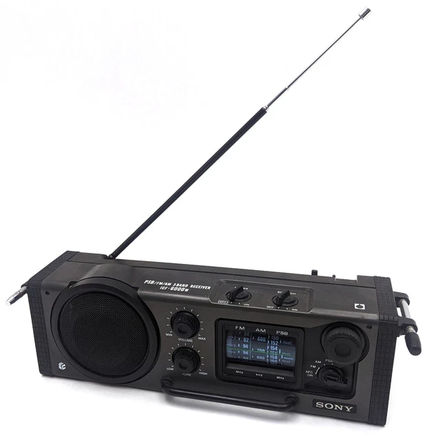 SONY ICF-6000W VINTAGE PSB/FM/AM Radio 3 Band Receiver Portable Radio ...